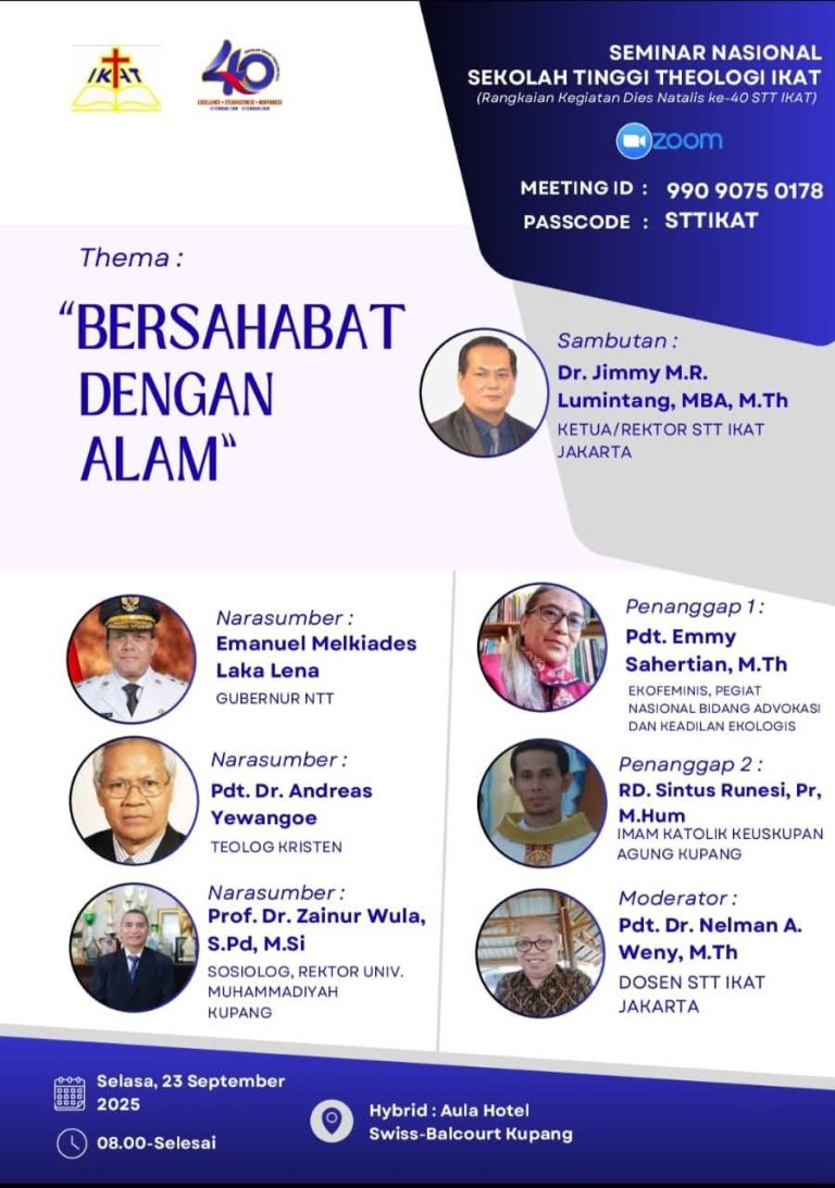 Seminar Nasional STT IKAT Jakarta, Gubernur Bicara tentang Konsep ...
